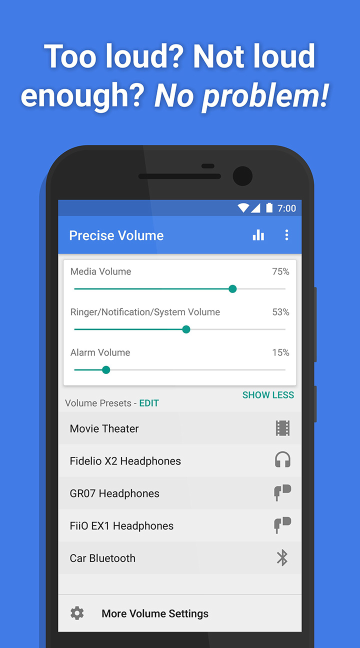 Precise Volume APK 1.19.1 (Fitur Pro Tidak Terkunci) untuk Android