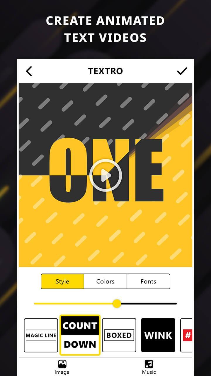 Textro Animated Text Video MOD APK 1 5 Pro Unlocked 
