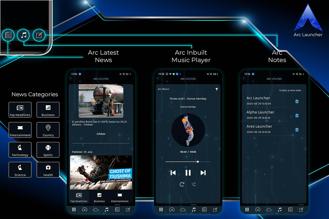 ARC Launcher MOD APK 48.5 (Premium Unlocked) for Android