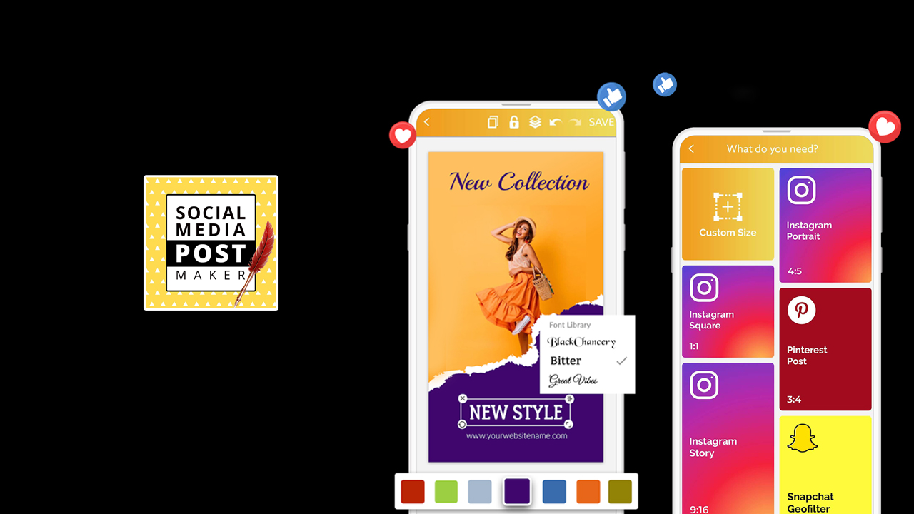 Social Media Post Maker MOD APK 51.0 (Pro Unlocked) for Android